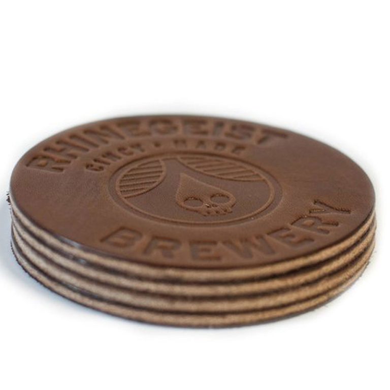Custom Leather Drink Coasters - Promo Motive | Branded Merchandise Supplier