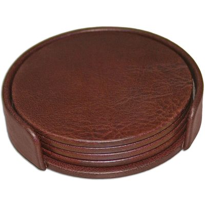 Custom Leather Drink Coasters - Promo Motive | Branded Merchandise Supplier