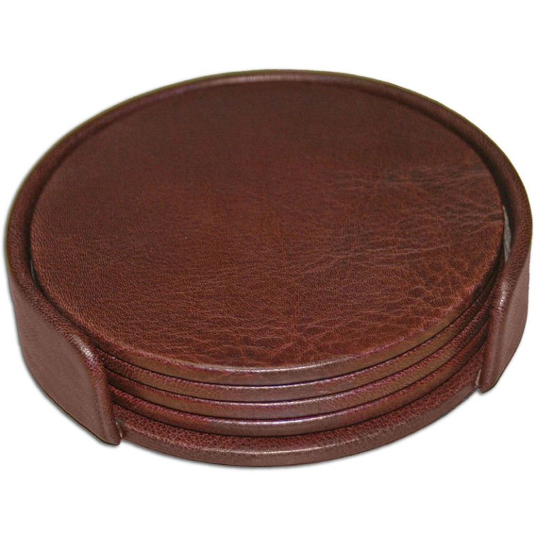 Custom Leather Drink Coasters - Promo Motive | Branded Merchandise Supplier