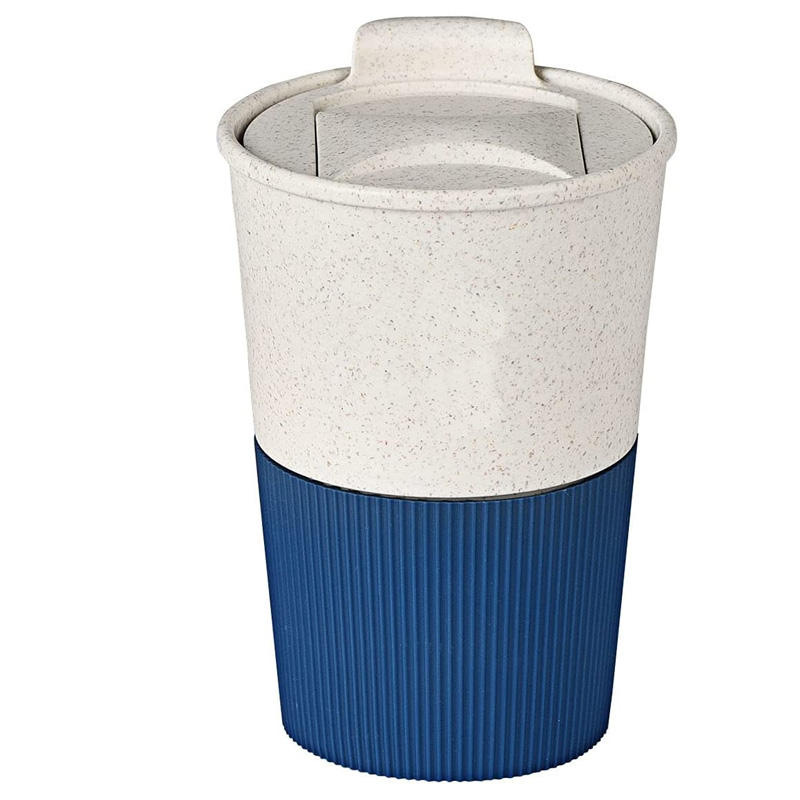 Wheat Straw Coffee Cup with Sliding Lid - Promo Motive | Branded ...